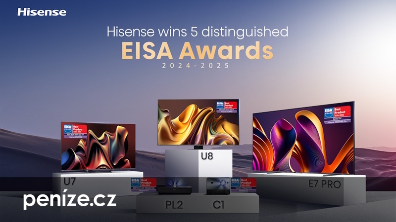 Hisense získává pět ocenění EISA 2024-2025 za inovace a vynikající výsledky | Peníze.cz