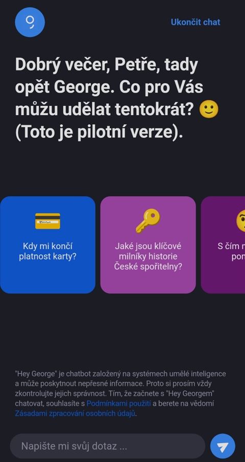 Spořitelna vylepšila George. Vyzkoušeli jsme, co umí virtuální poradce | Peníze.cz
